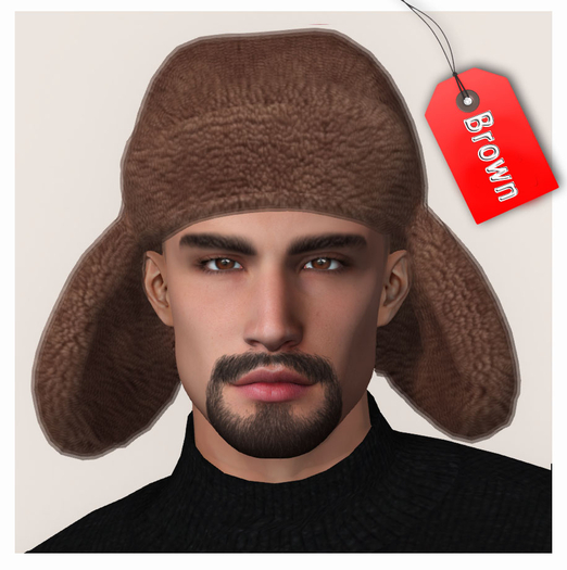 Second Life Marketplace - E.Storm Fur Hat. Claus Brown